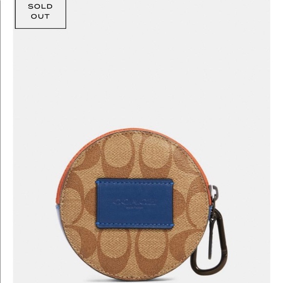 Coach | Bags | Nwt Coach Round Hybrid Signature Canvas Pouch Bag | Poshmark